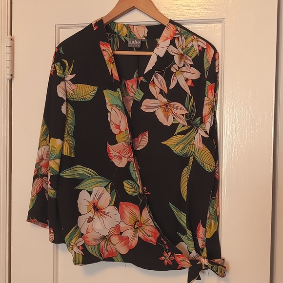 Soho | Tops | Colorful Wrap Top | Poshmark